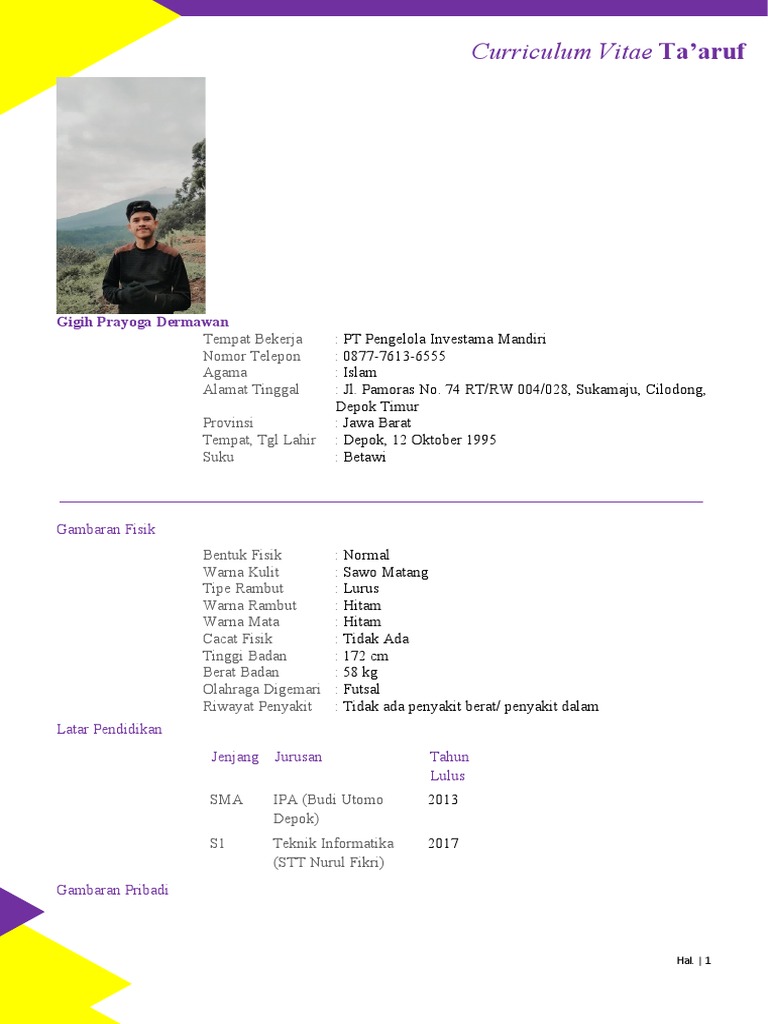 CV Ta'aruf Gigih Prayoga | PDF