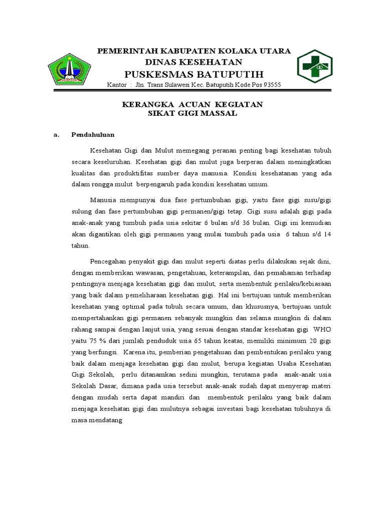 KAK Sikat Gigi Massal | PDF