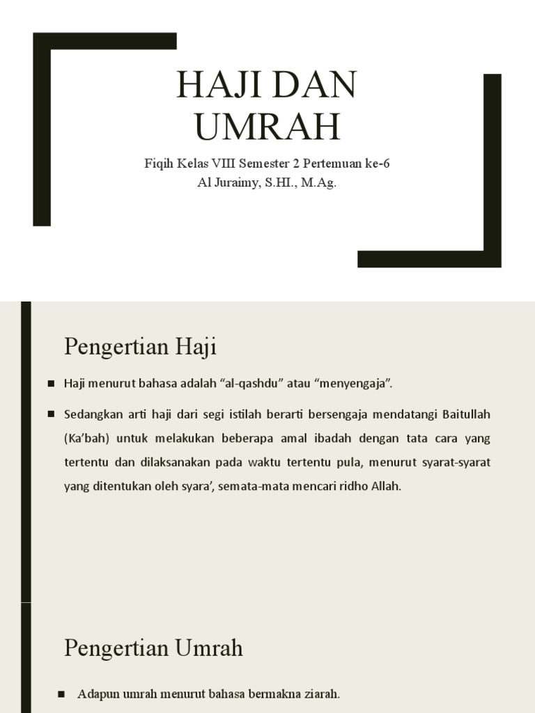 Pengantar Haji Dan Umrah | PDF