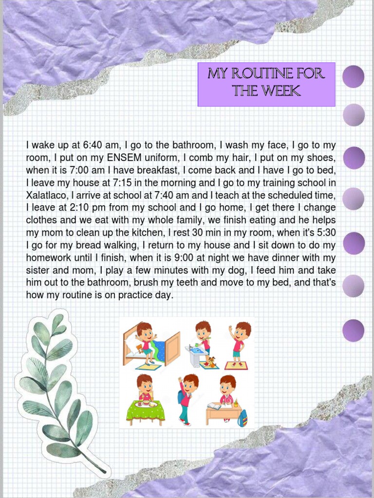 Daily Routine of a Student Teacher | PDF