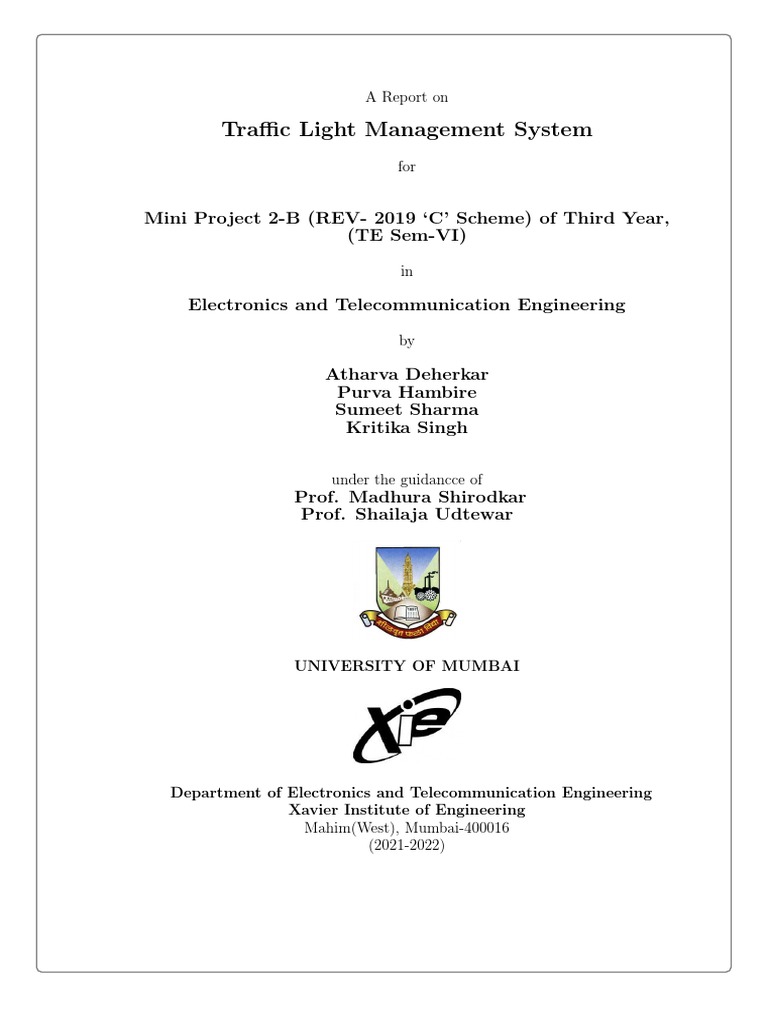Traffic Light Management System | PDF | Field Programmable Gate Array | Hardware Description ...