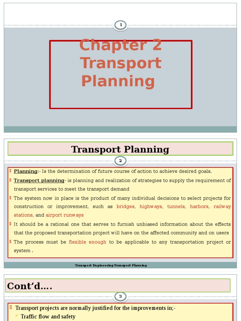 Chapter 2 Transport Planning | PDF | Transport | Feasibility Study