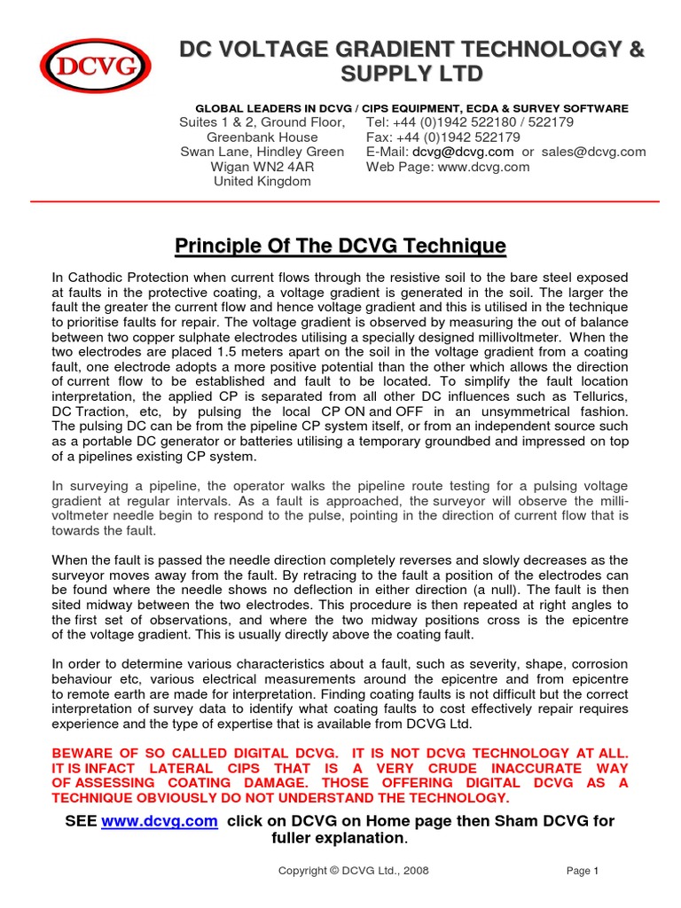 029 Principle of The DCVG Technique 2008 | PDF | Materials ...