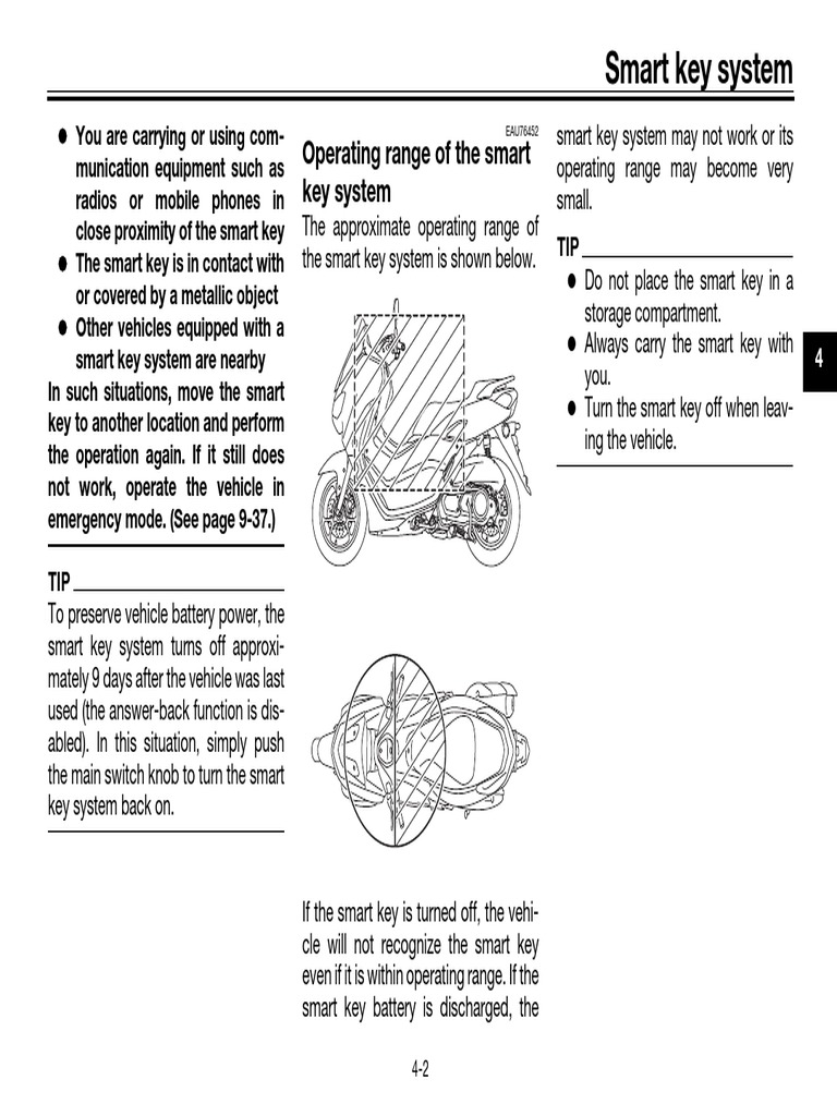 Yamaha Nmax 155 - Operating Range | PDF | Manufactured Goods ...