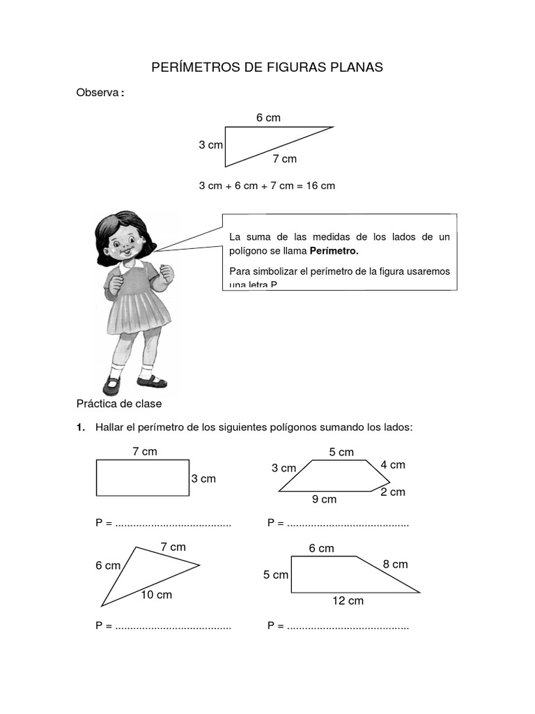 Perímetros de Figuras Planas | PDF | Geometría Elemental