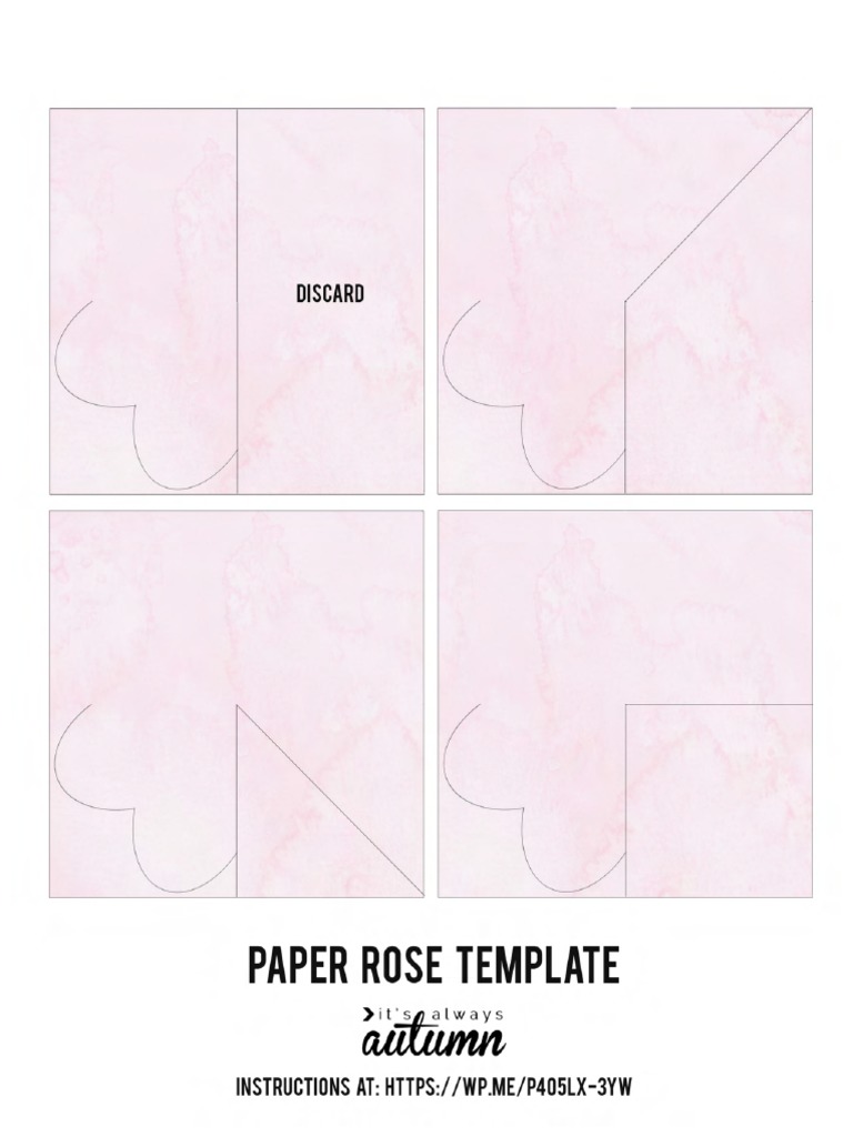 Paper Rose Blush Template | PDF