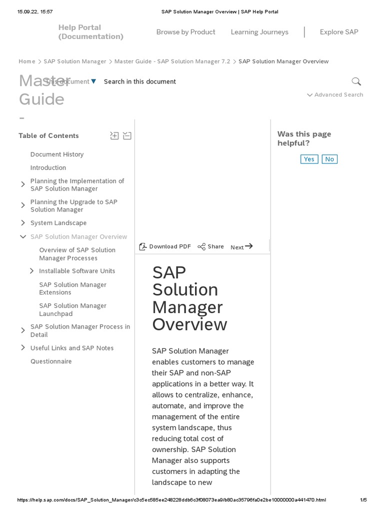 Sap Solution Manager Overview Sap Help Portal Pdf Service Oriented Architecture