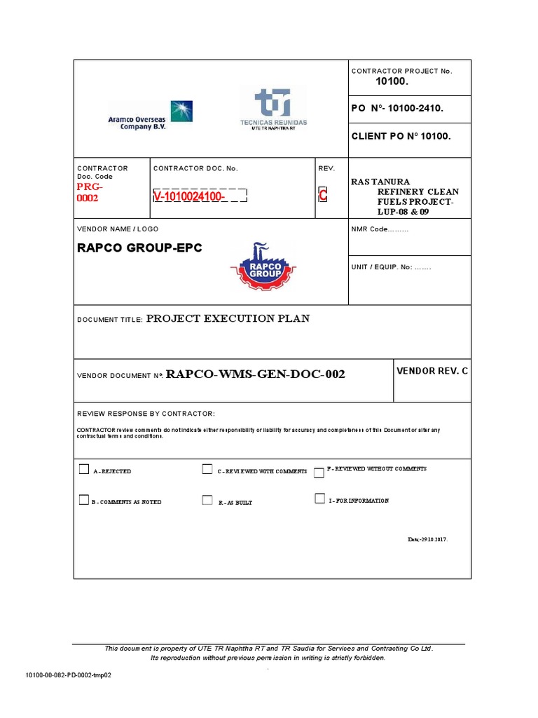 Project Execution Planpdf PDF Free | PDF | Specification (Technical Standard) | Economic Sectors