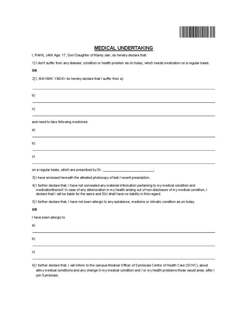 Medical Undertaking | PDF | Self-Improvement | Wellness