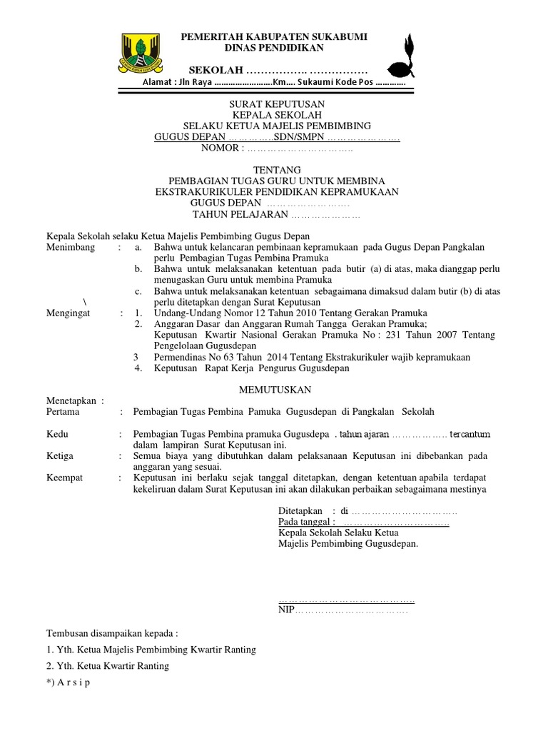 Contoh SK Mabigus S, G | PDF