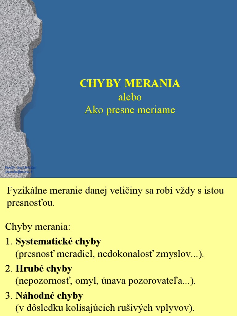 04-Chyby Merania | PDF
