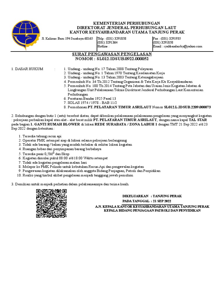 Pengawasan Pengelasan Kapal TAL STAR | PDF