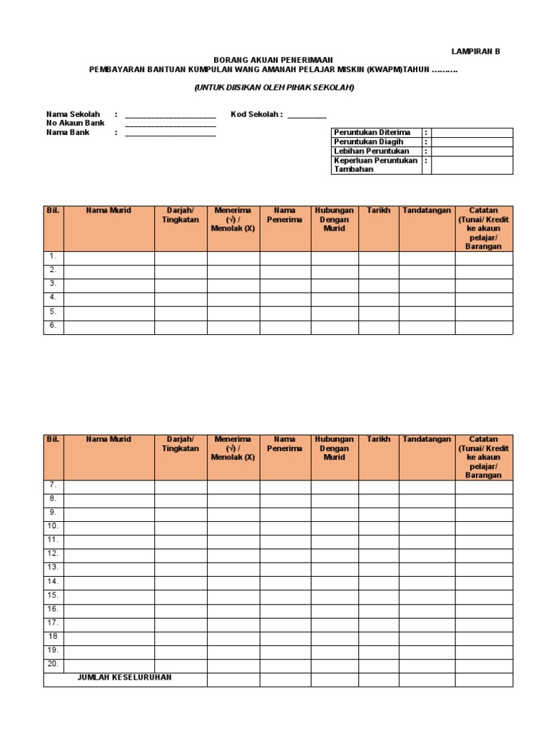 Lampiran B (Kwapm) (Final) | PDF