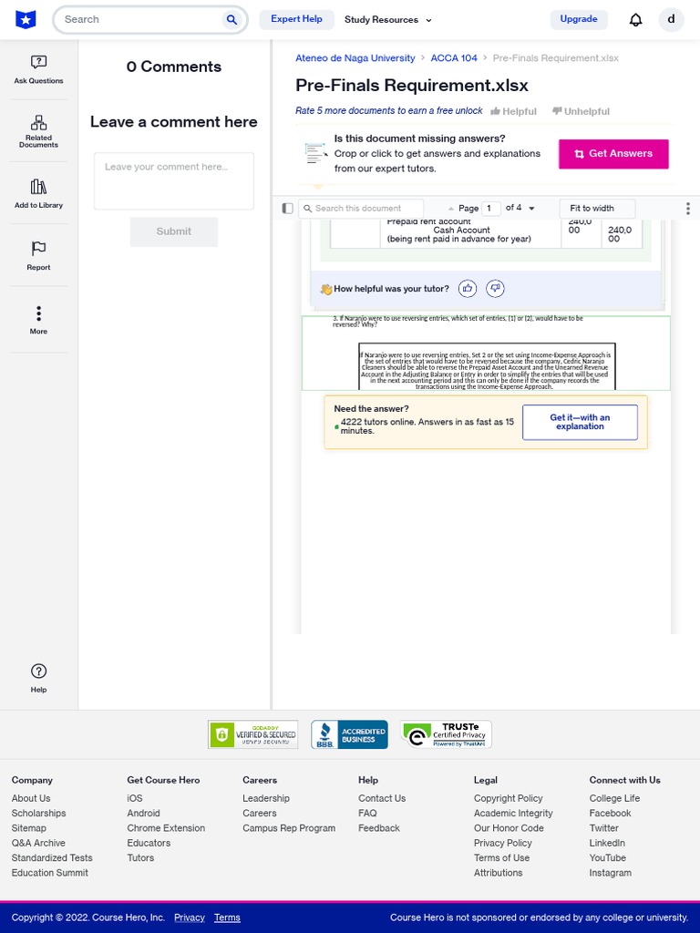 Pre-Finals Requirement | PDF | Debits And Credits | Business