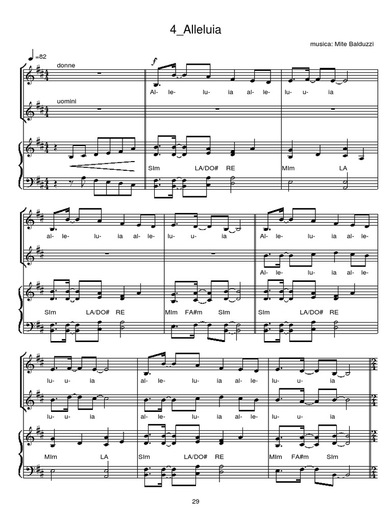 06 - Balduzzi - Alleluia (Dalla Messa Verbum Panis) | PDF