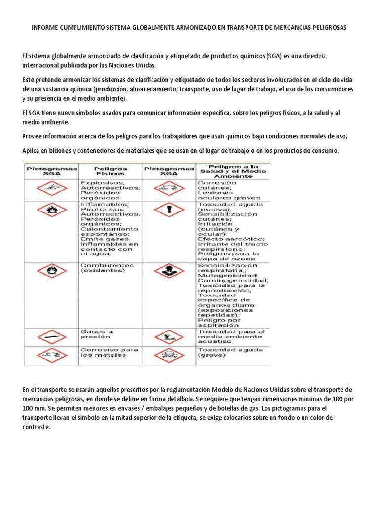 Informe Sga | PDF | Transporte