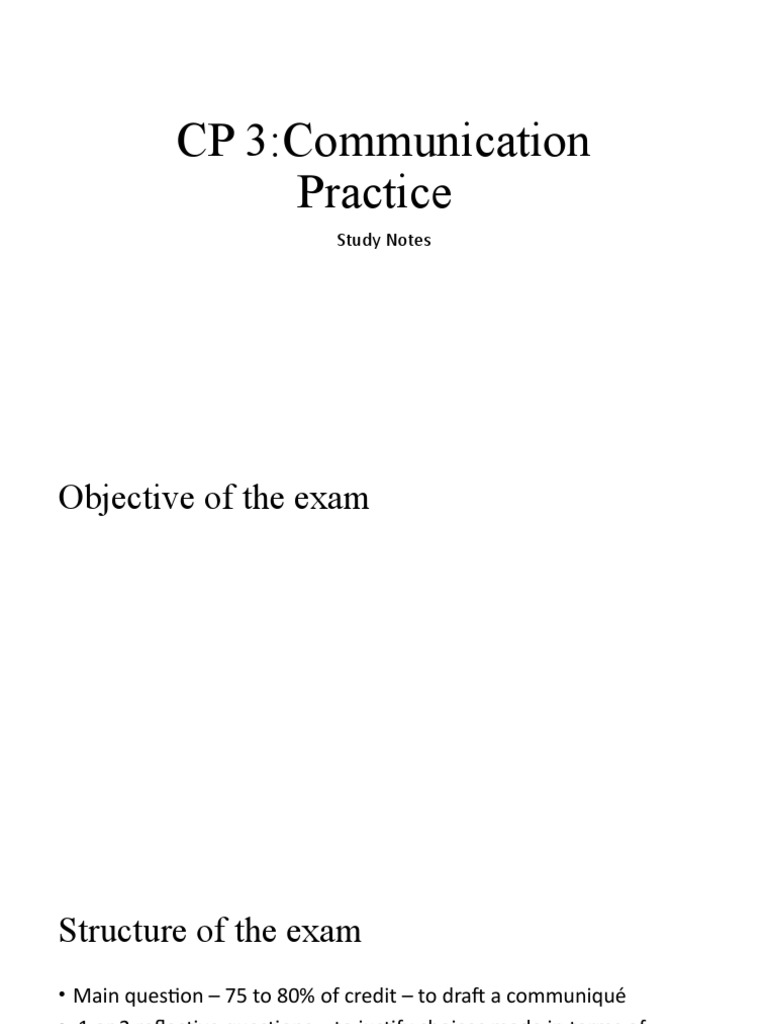 Cp3 Sept 2022 Notes Pdf Communication Memorandum