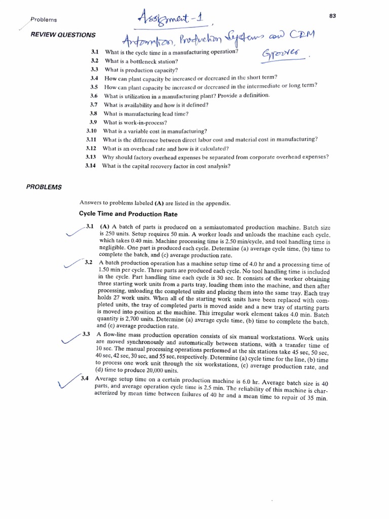 ANCM Assignment 1 | PDF | Cost | Machining