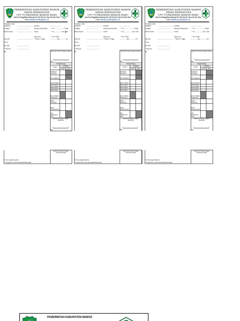 Blanko Resep Akreditasi | PDF