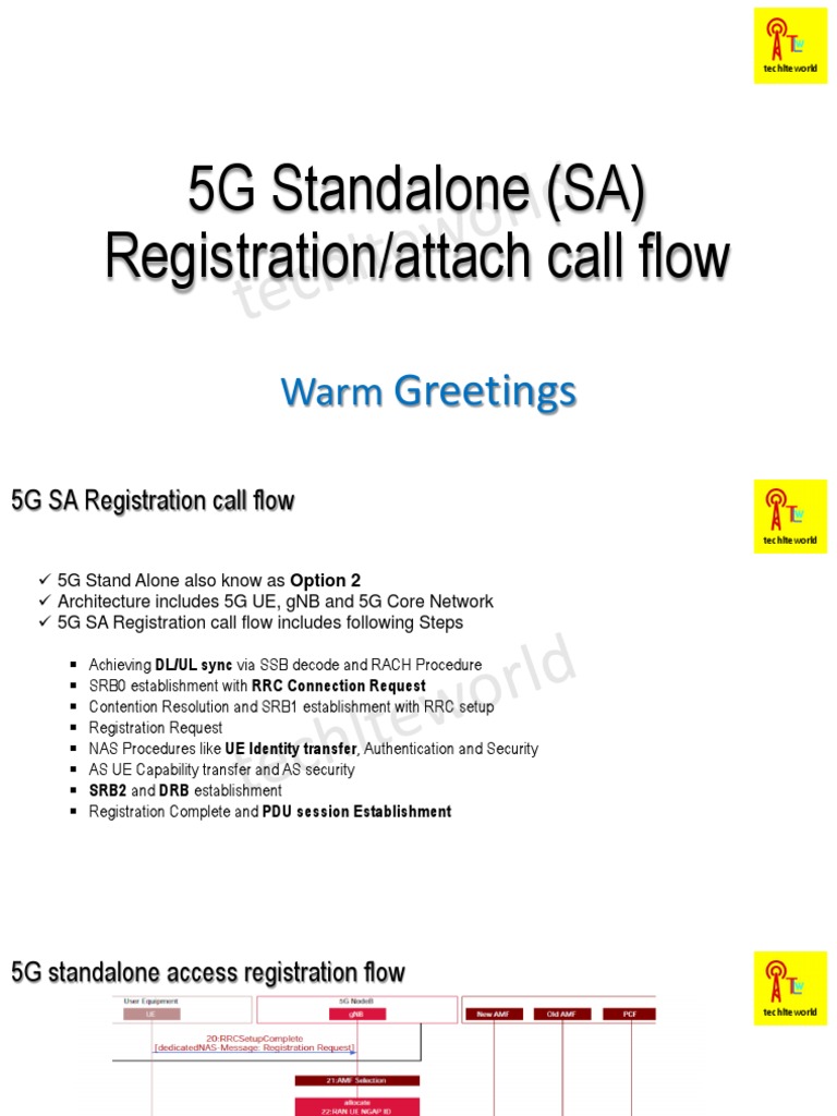 5G SA Registration Call Flow Overview | PDF | Network Protocols ...