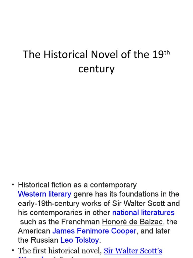 The 19th Century Historical Novel | PDF | Historical Fiction | Novels