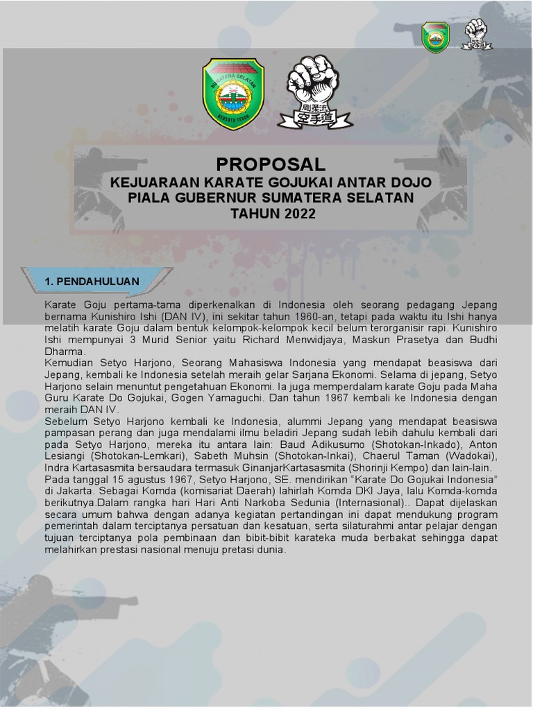 Proposal Kejuaraan Karate - Undangan Update | PDF
