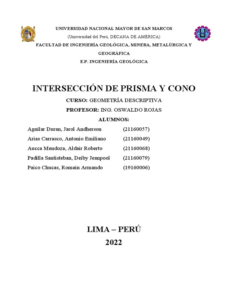 G9 - Intersección de Cono Con Prisma | PDF | Ventana (informática ...