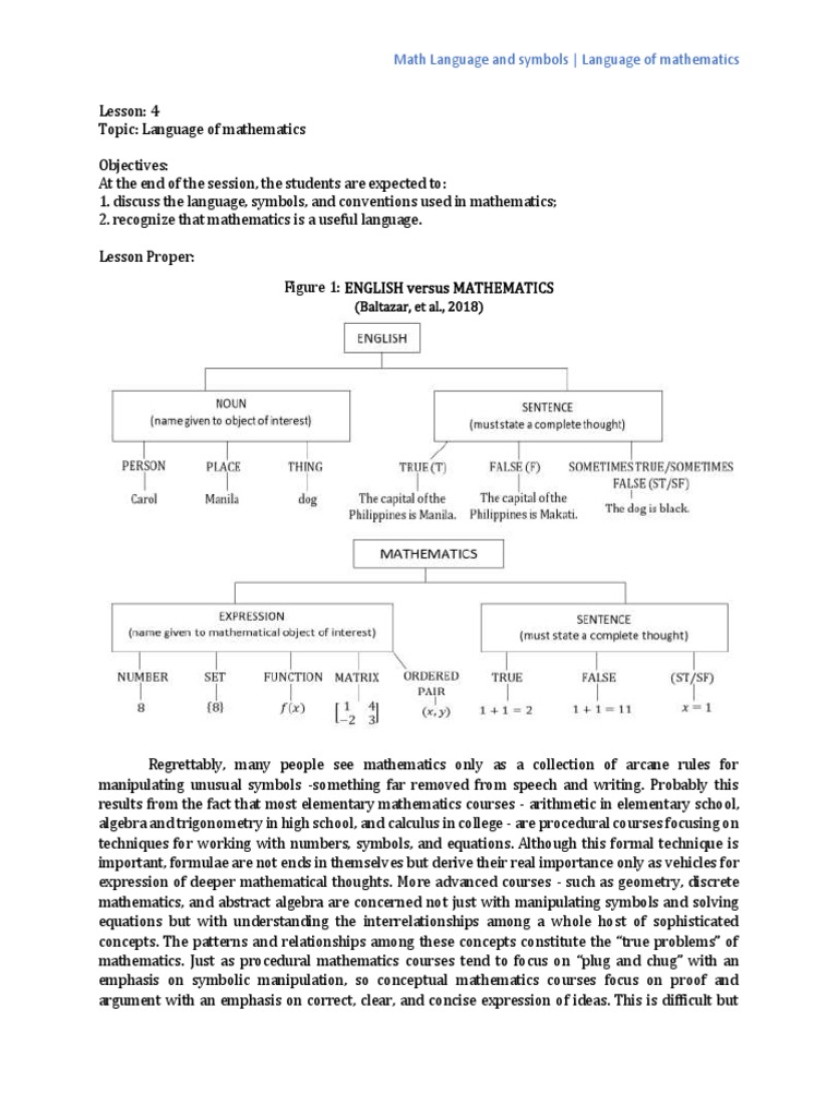 Language of Mathematics | PDF | Mathematics