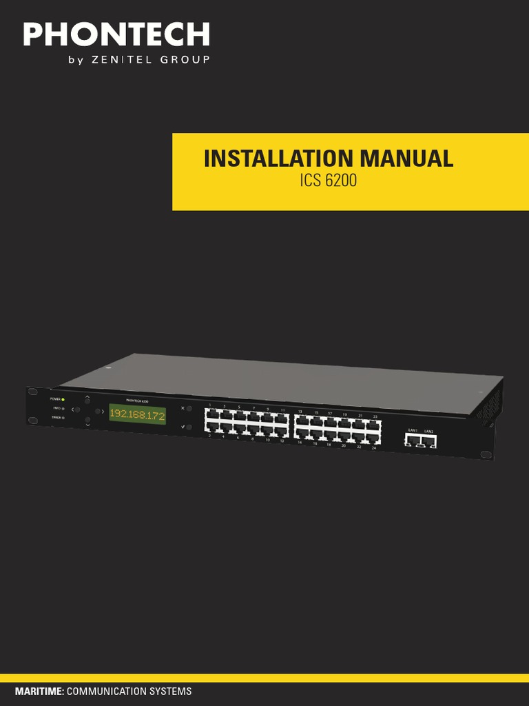 Phontech Ics 6200 | PDF | Network Topology | Computer Network