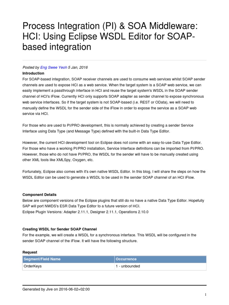Hci Using Eclipse WSDL Editor For Soap Based Integration | PDF | Soap | Web Service