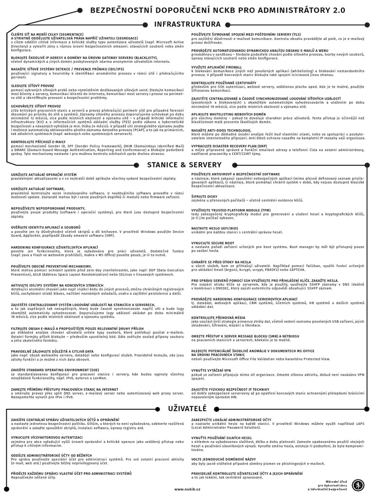 NUKIB Doporuceni Admin 2 Cernobile | PDF