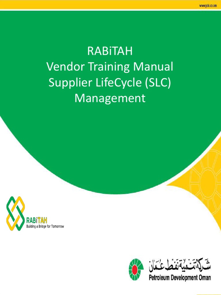 Rabitah Vendor Training Manual Pdf Business Information