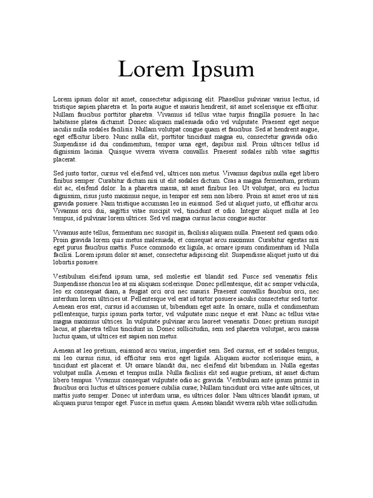 Lorem Ipsum | PDF