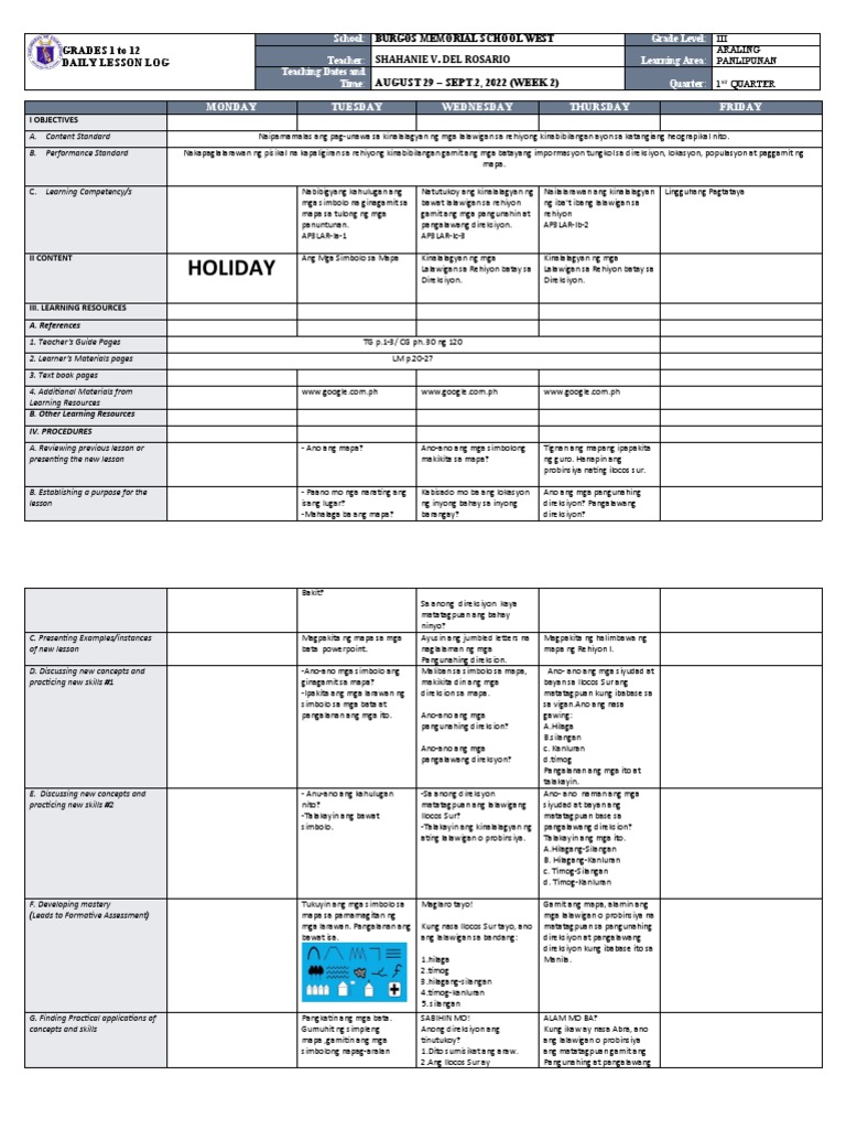 AP3-DLL Q1-Week 2 | PDF