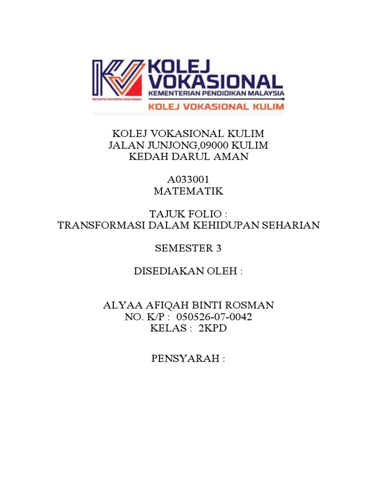 Folio Matematik | PDF
