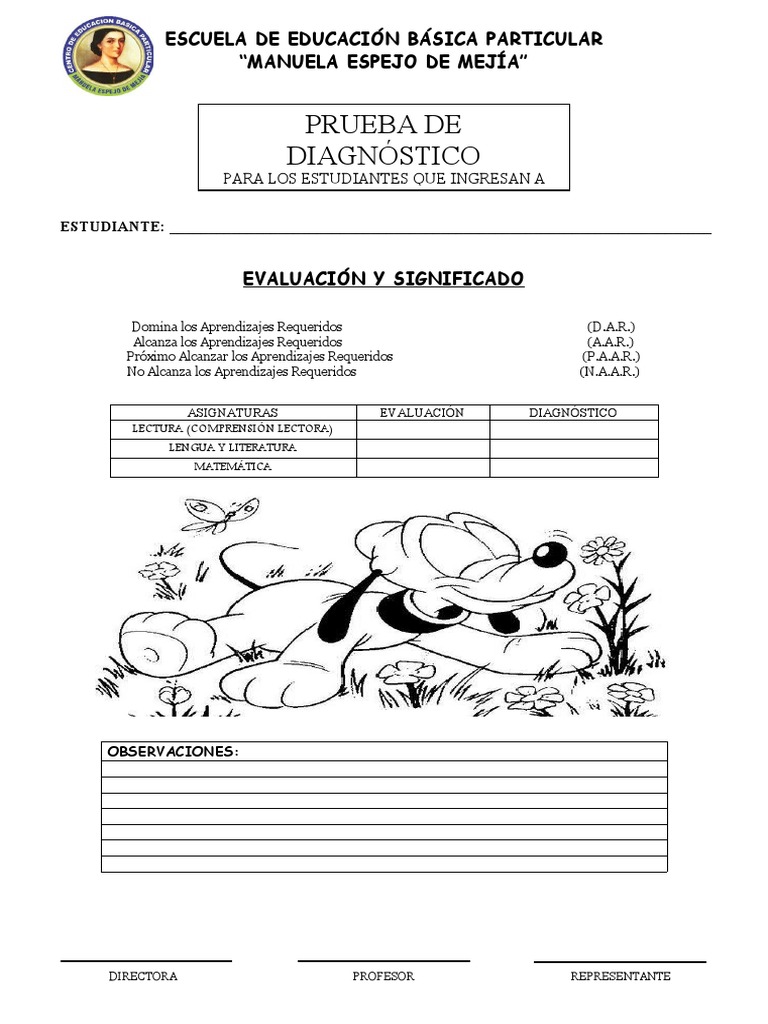 Prueba de Diagnostico 6°grado 2022 | PDF | Verbo | Mecánica del lenguaje