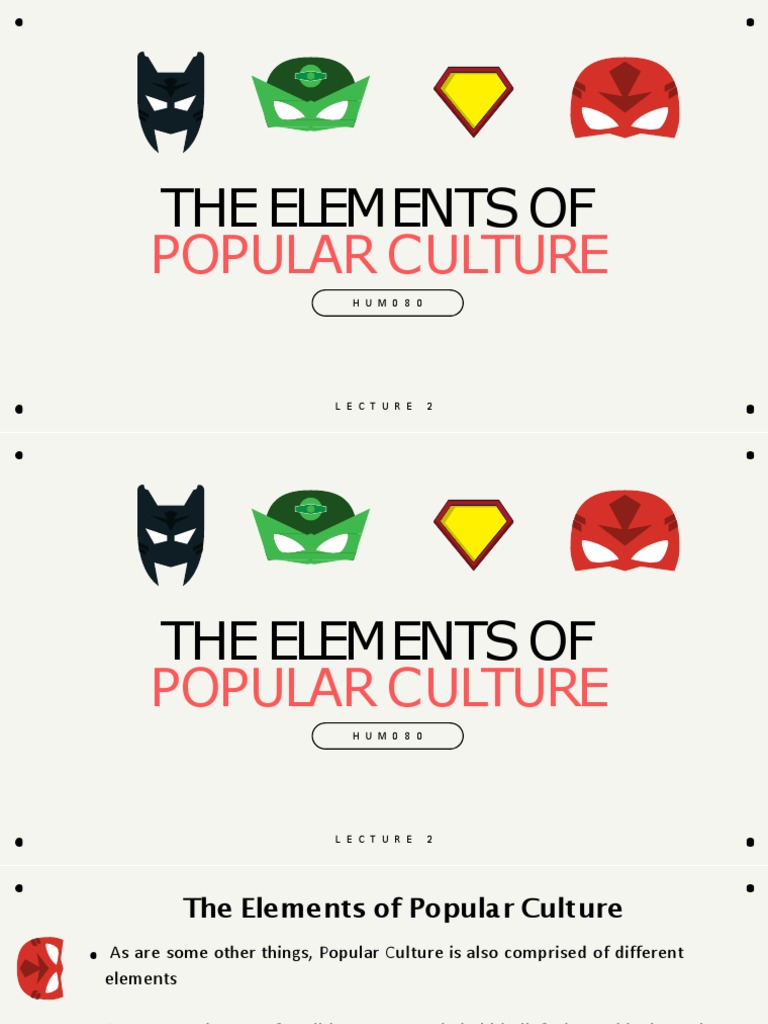 Elements of Popular Culture Explained | PDF | Hero