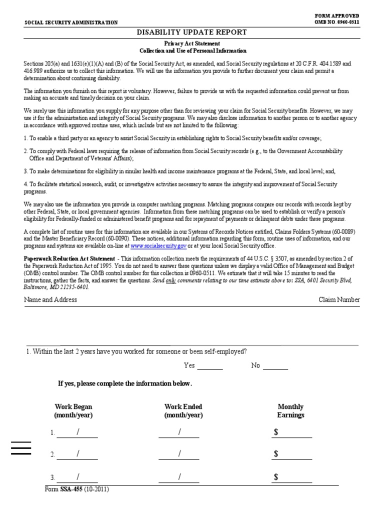 G Ssa 455 1 | PDF | Social Security (United States) | Social Security ...