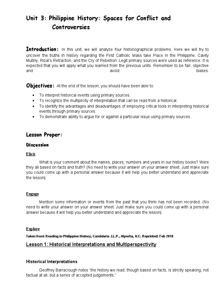 Phil History Unit 3 | PDF | Philippines