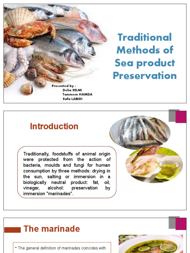 Traditional Sea Product Preservation Methods | PDF | Marination | Vinegar