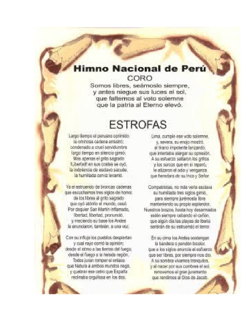 Himno Del Peru | PDF