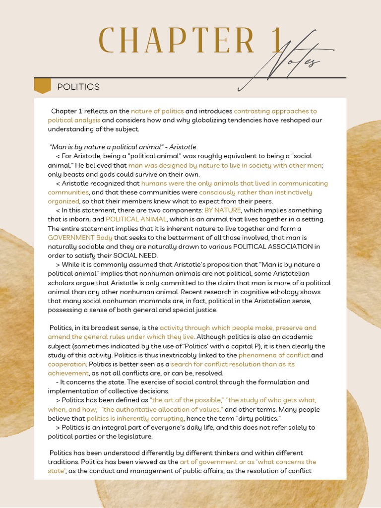 CHAPTER 1 - Heywood - Notes | PDF | Power (Social And Political ...