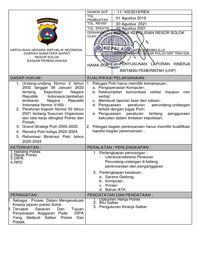 Sop Lkip | PDF