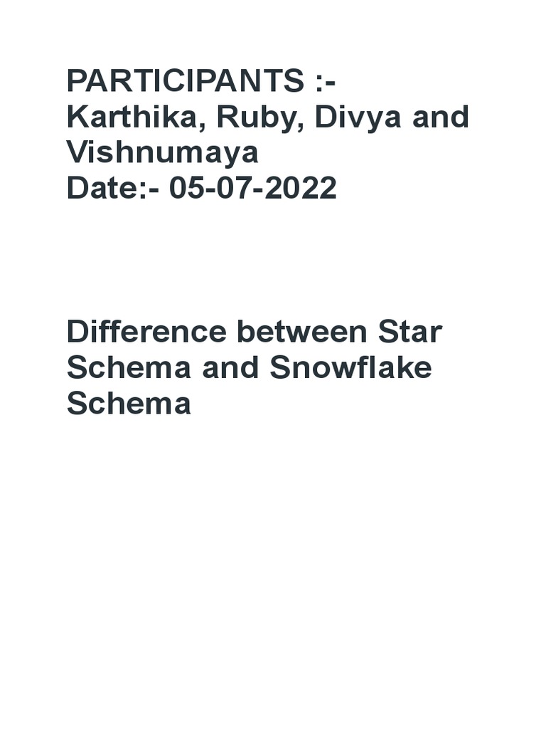 Star vs Snowflake Schema Explained | PDF | Computers