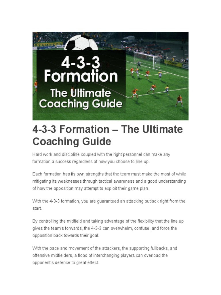 4-3-3 The Ultimate Coaching Guide | PDF | Forward (Association Football ...