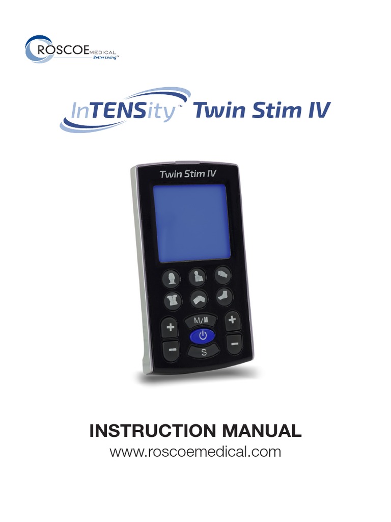InTENSityTwinStimIV Manual | PDF | Pain | Skeletal Muscle