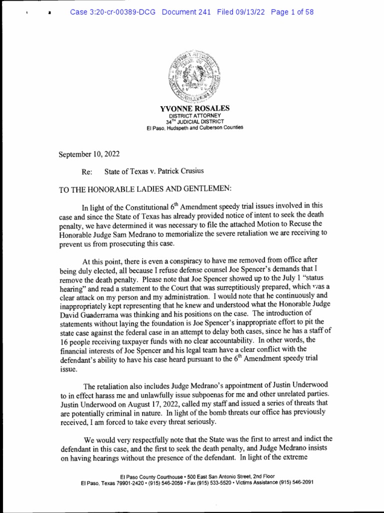 Letter Motion September 10 2022 | PDF | Judicial Disqualification | Judge