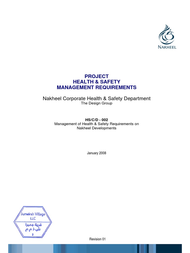 Health and Safety Management Requirements | PDF | Occupational Safety ...