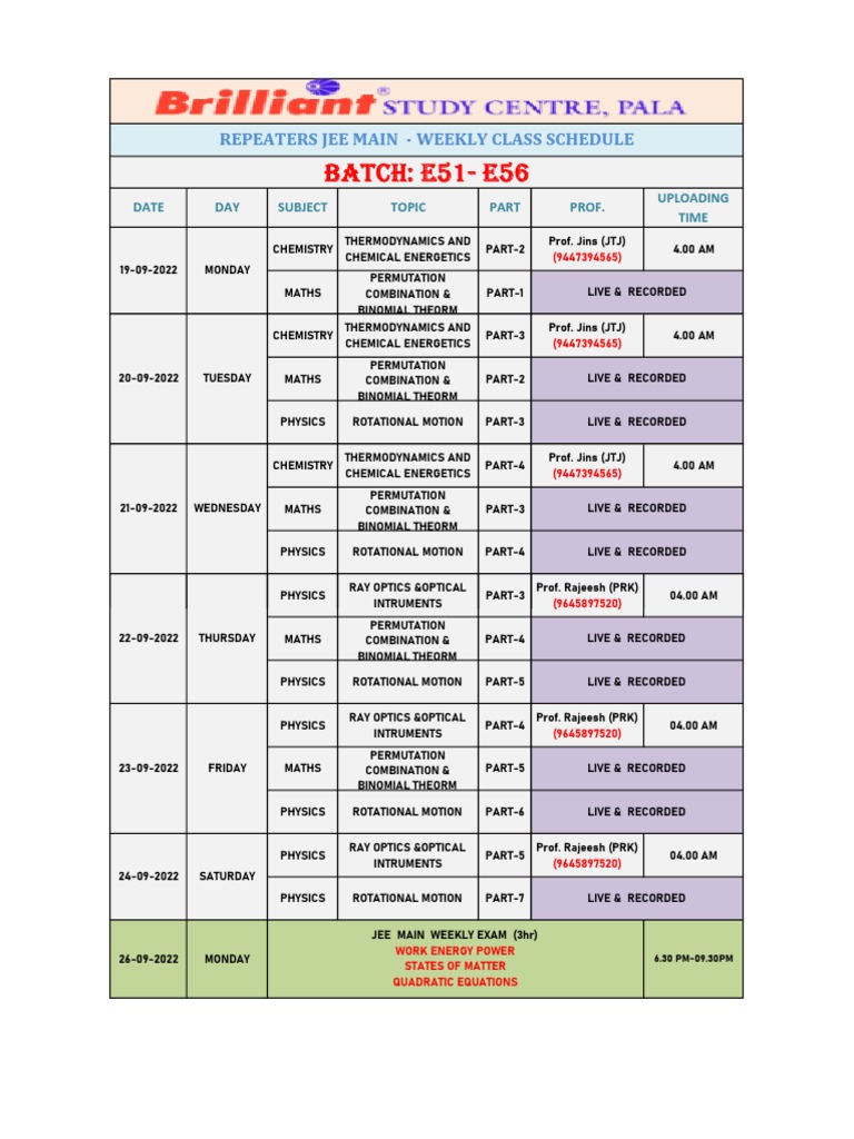 Rep Time Table | PDF | Thermodynamics | Physics
