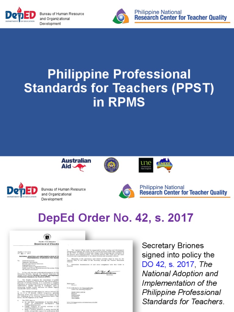 Philippine Professional Standards For Teachers | PDF